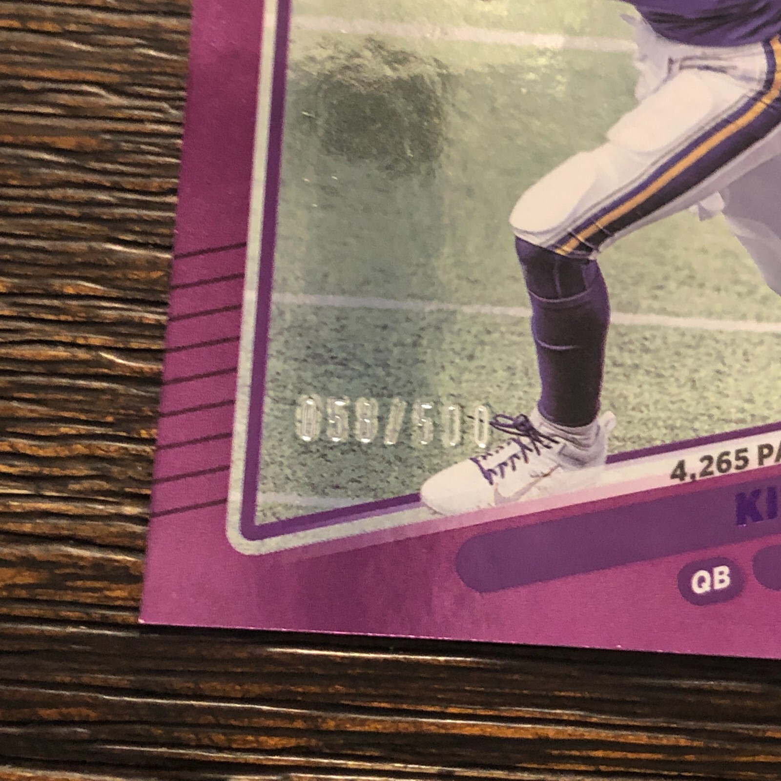 2021 Donruss Kirk Cousins /500 Purple Foil Stat Line Parallel Holo ...