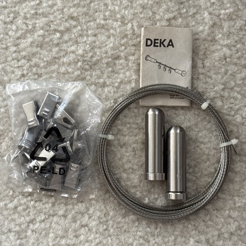 IKEA DEKA Stainless Steel Hanging Kit New 118” 200.793.42 | eBay