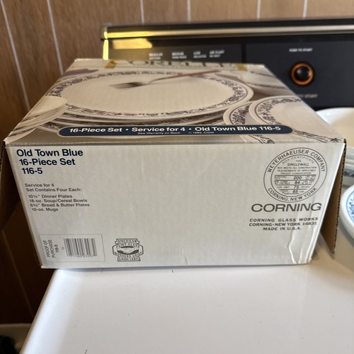 16-pc CORELLE TRUE BLUE Dinnerware Old Town Blue Inspired Plates Bowls ...