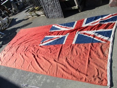 WW2 British RED Ensign Flag 10.5 X 4.5 FEET. (THIS IS MASSIVE ) Open to ...