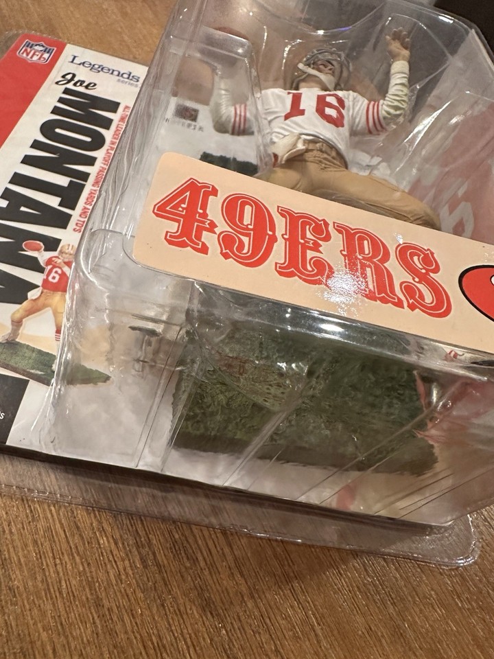 MCFARLANE NFL LEGENDS SERIES 2 JOE MONTANA 49ERS WHITE JERSEY VARIANT ...