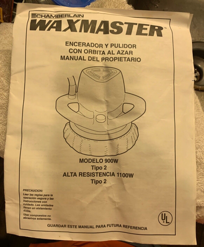 Chamberlain Waxmaster 900 Random Orbital Car Buffer Polisher Model 900w ...