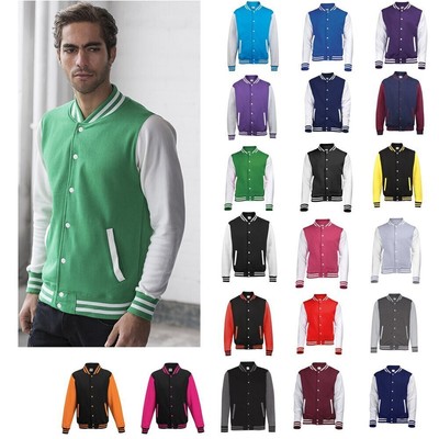 AWDis Varsity Jacket - American inspired college letterman baseball |XS ...