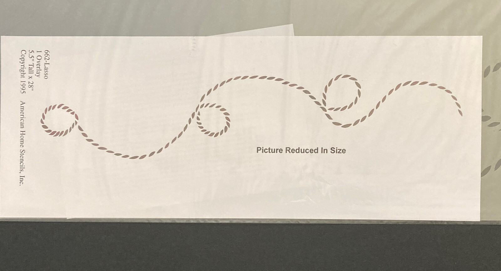 Lasso Stencils Paint Plastic Sponge Wall Airbrush Craft Rope 5.5”x28 ...