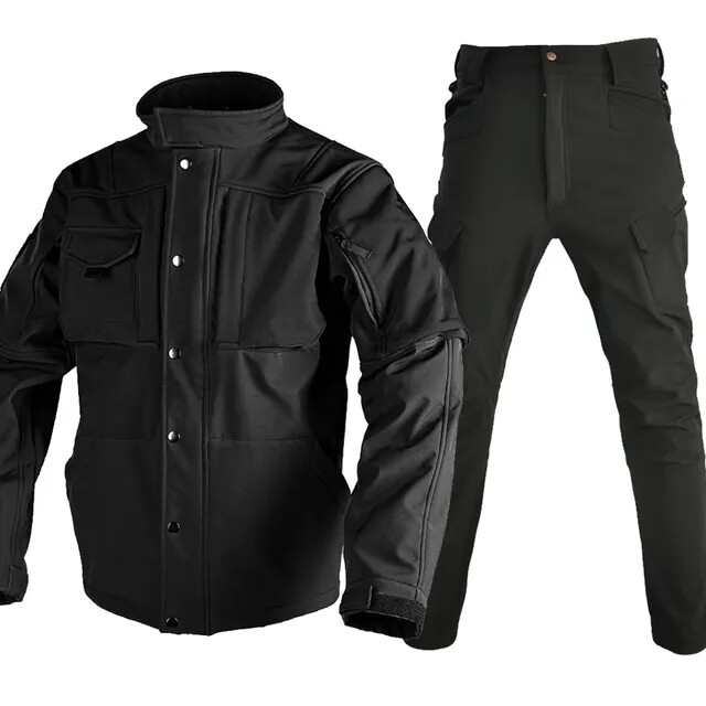 Men's Tactical Sets Winter Shark Skin Military Suit Soft Shell ...