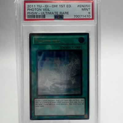 Yugioh 2011 Photon Veil PHSW-EN050 Photon Shockwave Ultimate Rare PSA 9 ...