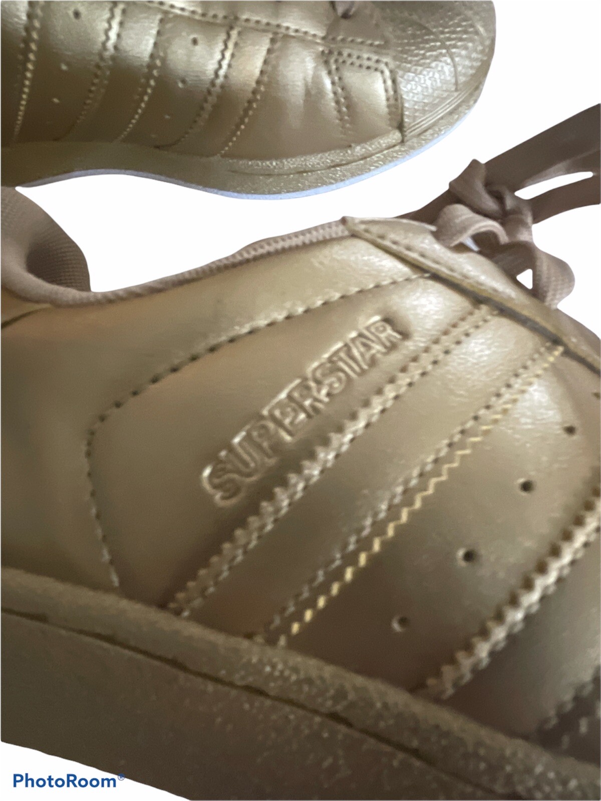 Preoened Adidas Superstar Gold Turtle Shell Shoes Size 8 | eBay