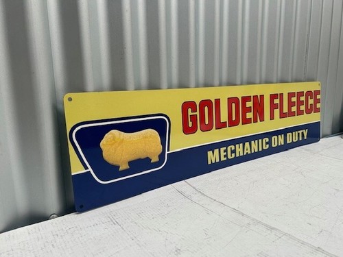 GOLDEN FLEECE MECHANIC ON DUTY HEAVY DUTY SIGN 800 X 200 FREE POST ...