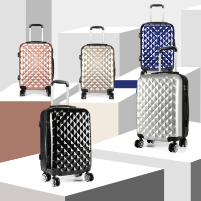 20Inch Hard Shell Spinner 4 Wheels Suitcase Cabin Hand Luggage Small ...