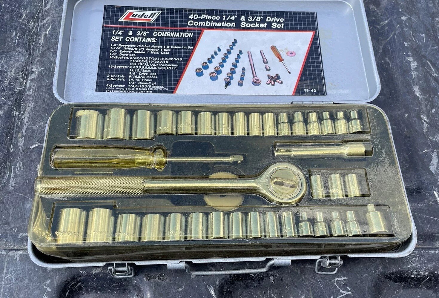 Ludell 40 Piece 1/4 & 3/8 Drive Combination Socket Set | eBay