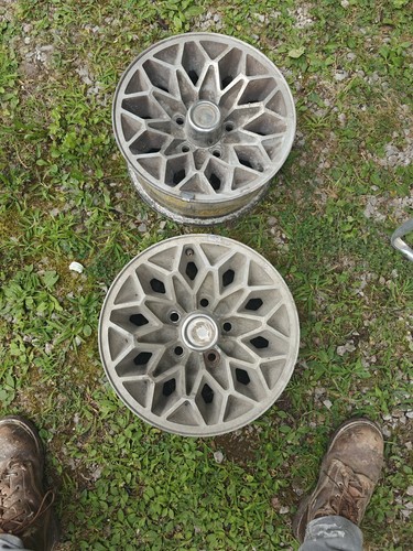 (2x) Stock ~67 Pontiac GTO Wheels. Snowflake Grey Pattern. Western ...