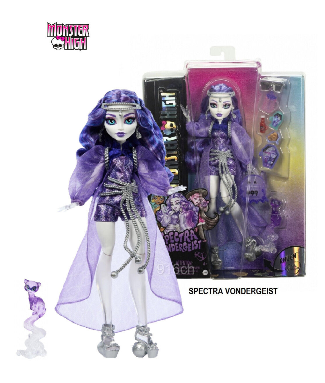 Monster High G3 Spectra Vondergeist Fashion Doll with Pet IN HAND | eBay