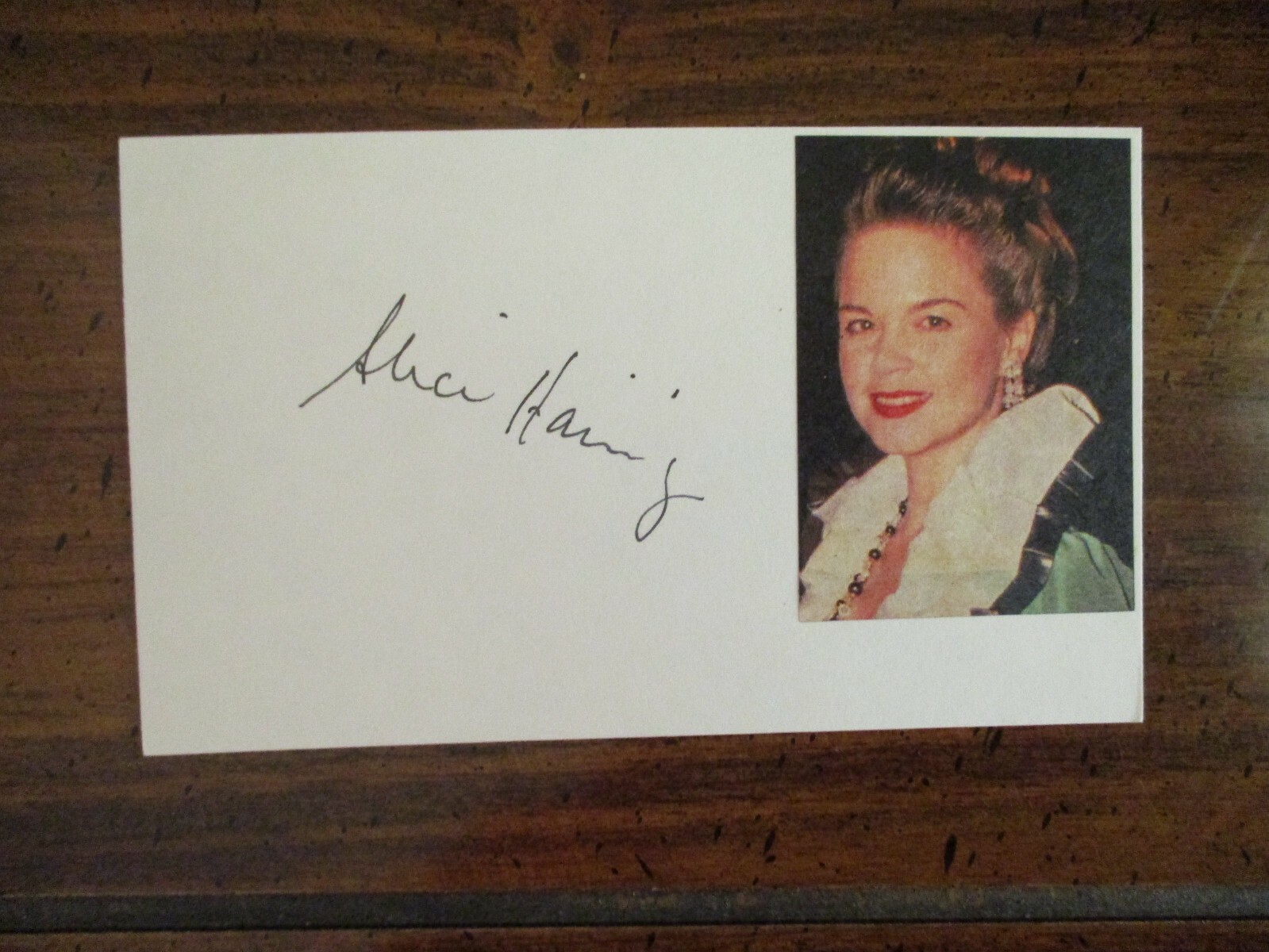 ALICE HAINING(All My Children/As The World Turns)Signed 3 x 5 Index ...