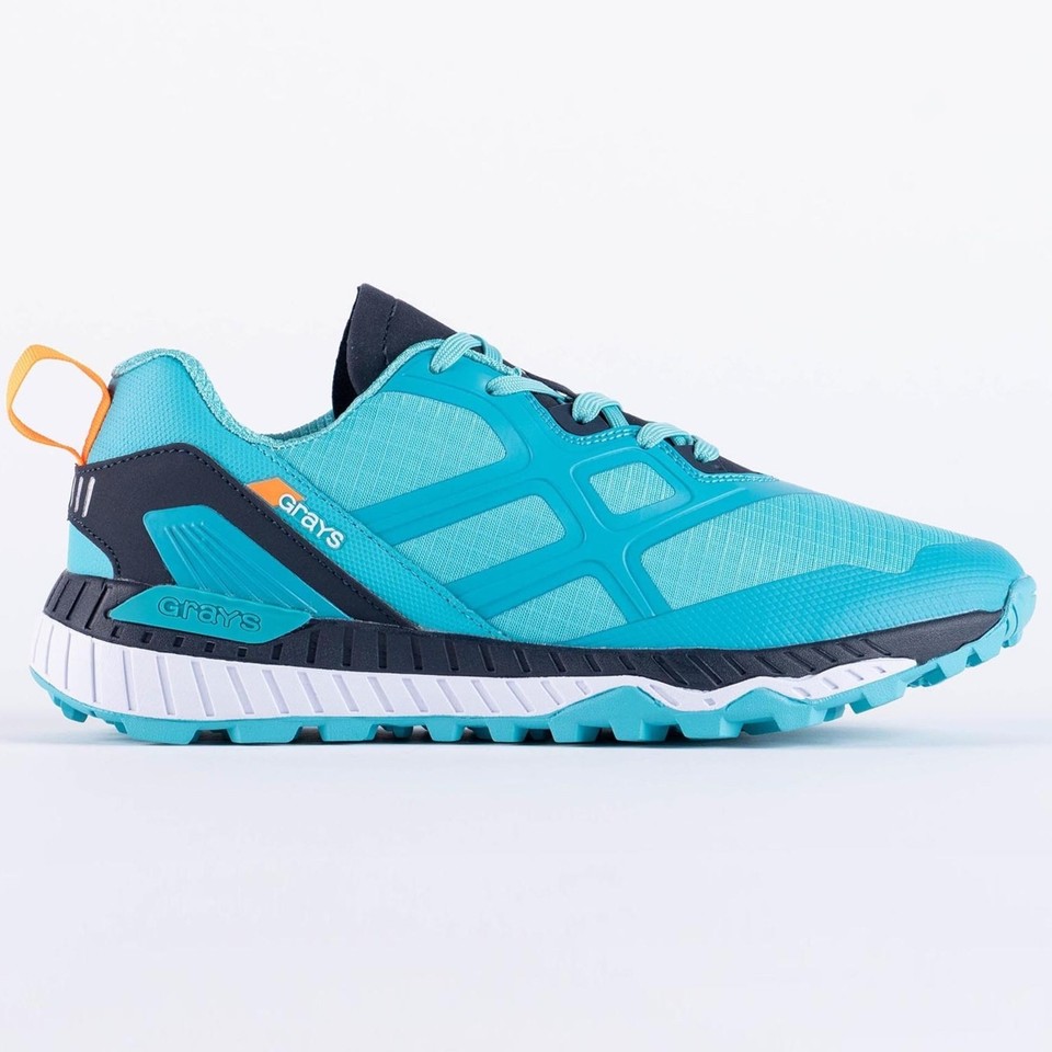 Grays Hockey Shoes - Raid Junior Shoes / Trainers Teal Navy Size 3 - 6 ...