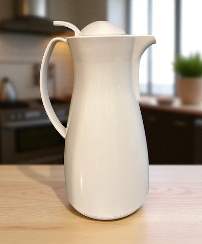 Pampered Chef Carafe #6672 White Thermal Insulated 33 oz Pitcher Hot ...