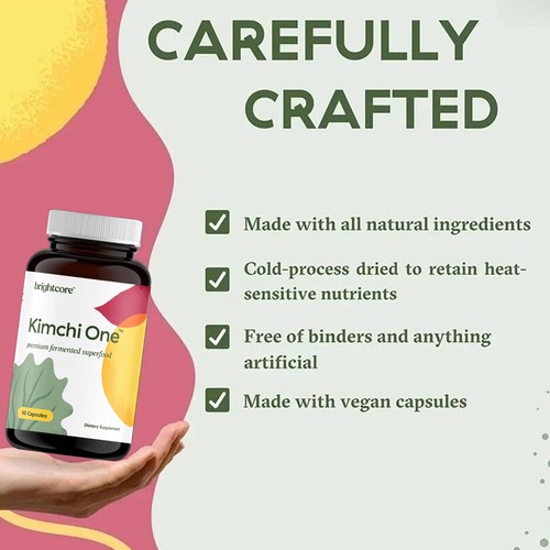 Brightcore Nutrition - Kimchi One Kimchi Powder Capsules Probiotics ...