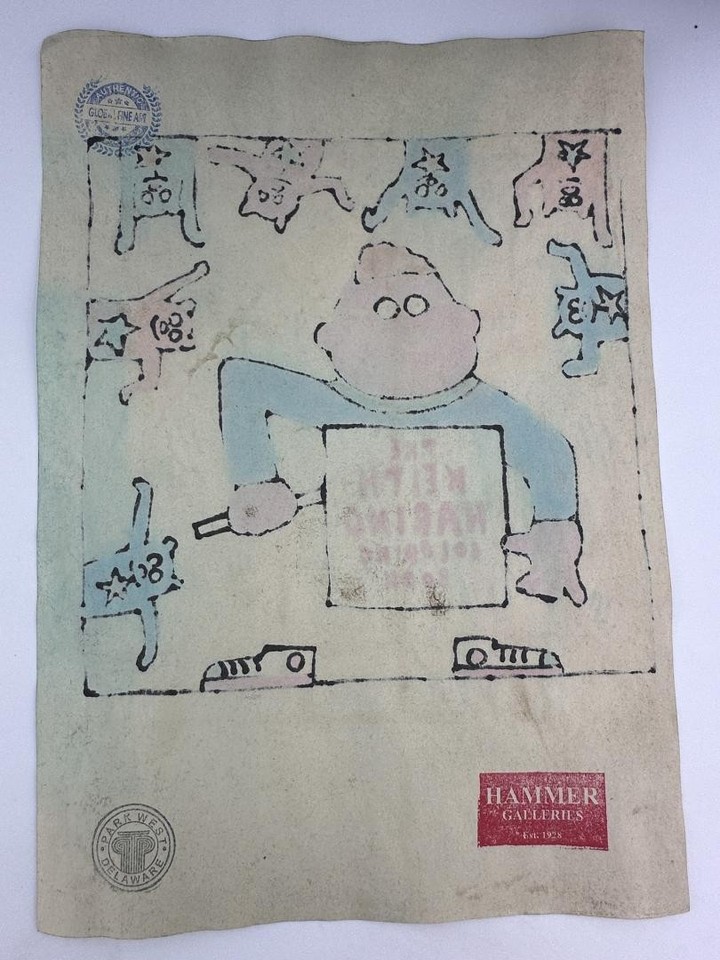 Keith Haring COA Art Painting Original Drawing Vintage Paper Signed | eBay