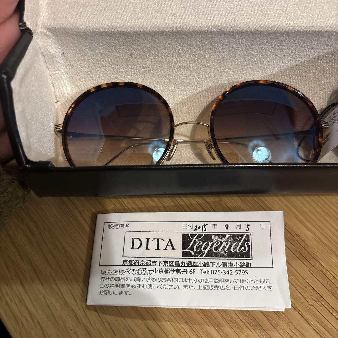 DITA LEGENDS SUNGLASSES TORTOISE GOLD FRAME BROWN GRA… - Gem