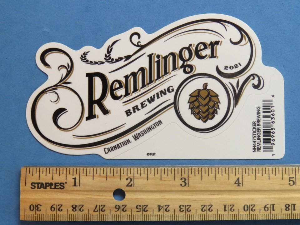 Beer STICKER ~ REMLINGER Brewing Co & Farm Since 2021 ~ Carnation ...