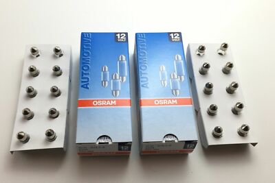 20 X Osram Bulb Lamps C10W 12V 10W Interior Lighting 6438 31Mm Festoon ...