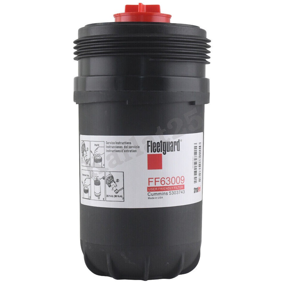 6Pack Fleetguard Fuel Filter Fits FF63009 FF63054NN Cummins Engine ...