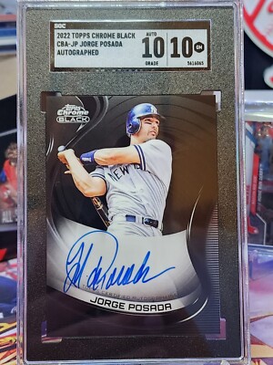 2022 Topps Chrome Black Jorge Posada Autograph SGC 10 | eBay