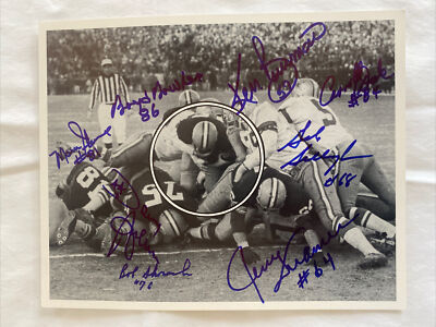 Ice Bowl 8x10 Photo Autographed by 8 Packers Players On Field for ...