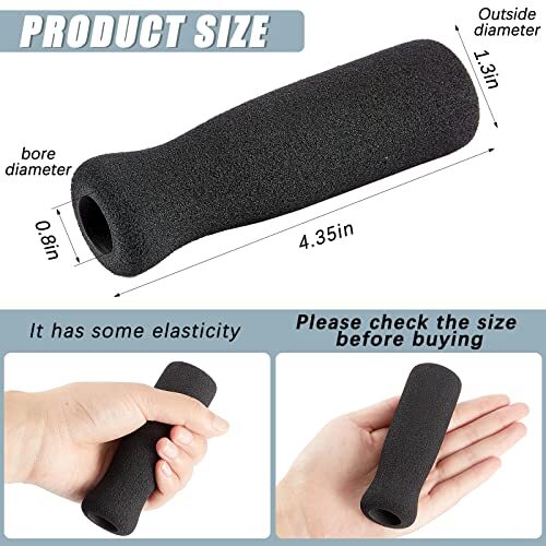 2Pcs Heavy Duty Foam Cane Handle Grip Replacement for Standard Sized ...