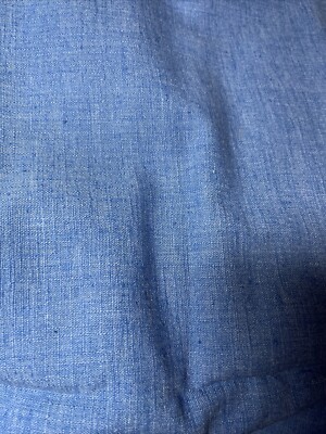 Vntge 70s Kettle Cloth Fabric Cotton Denim Chambray Blue Heavier 27" x ...