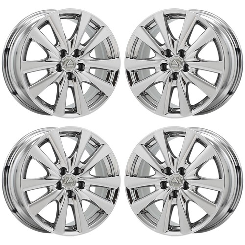18" Lexus GS350 GS450 Bright Chrome wheels rims Factory OEM set 4 74269 ...