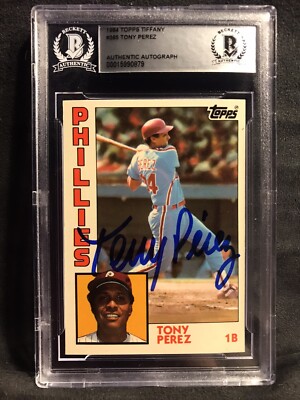 1984 Topps Tiffany #385 Tony Perez Signed Auto Beckett | eBay