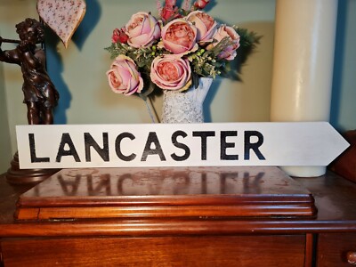 Lancaster Aged Basic Old Style British Road Sign University Lancashire ...