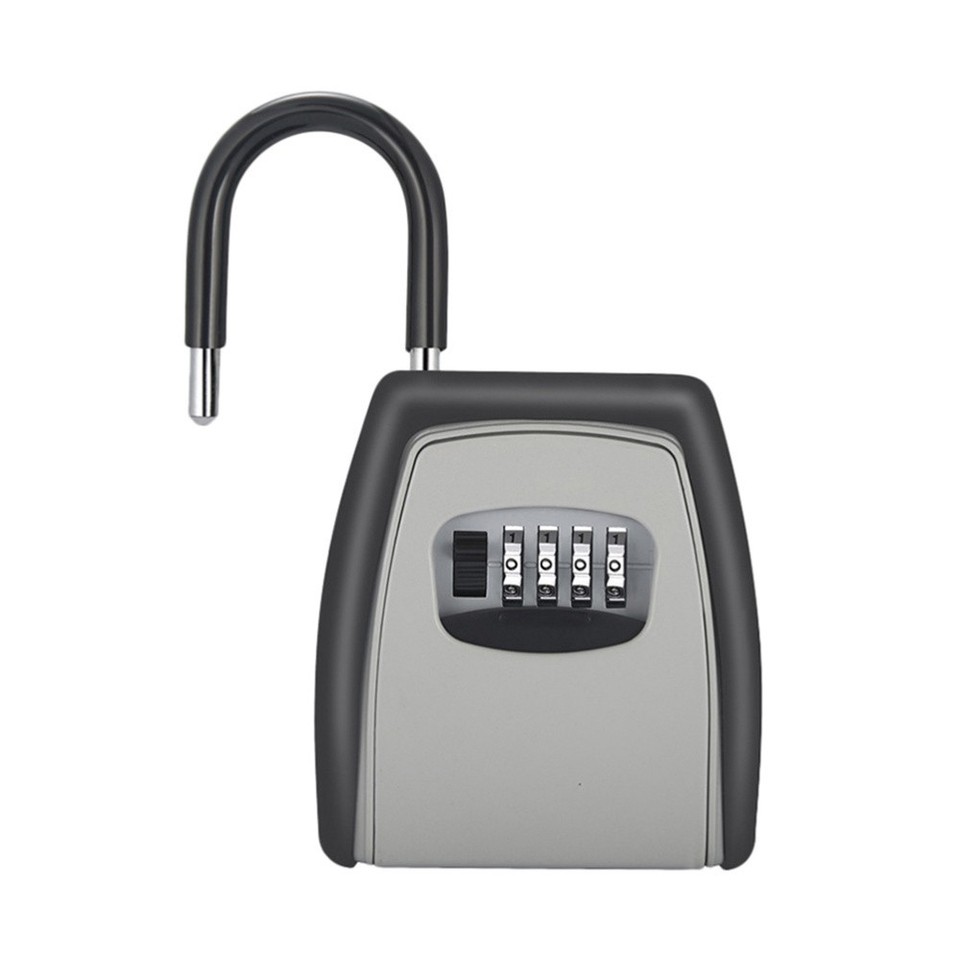 Wall Mounted Key Safe Box 4 Digit Combination Key Box Key Lock Box ...
