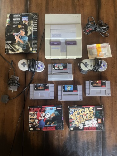 Super Nintendo SNES System Lot Games Controllers And More Vintage | eBay