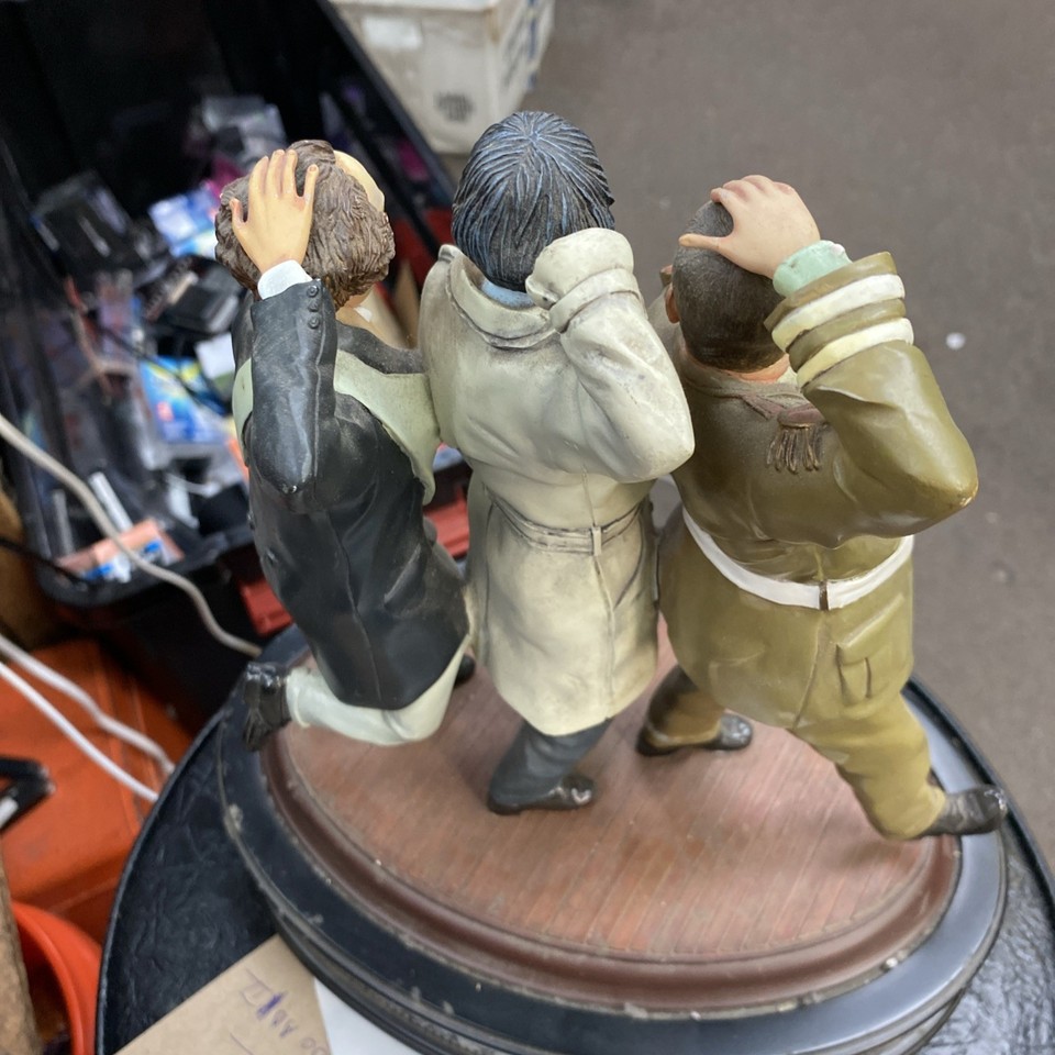 🔥THREE STOOGES FRANKLIN MINT STATUE NATZY SPY FIGURINE STATUE 4 Hands ...