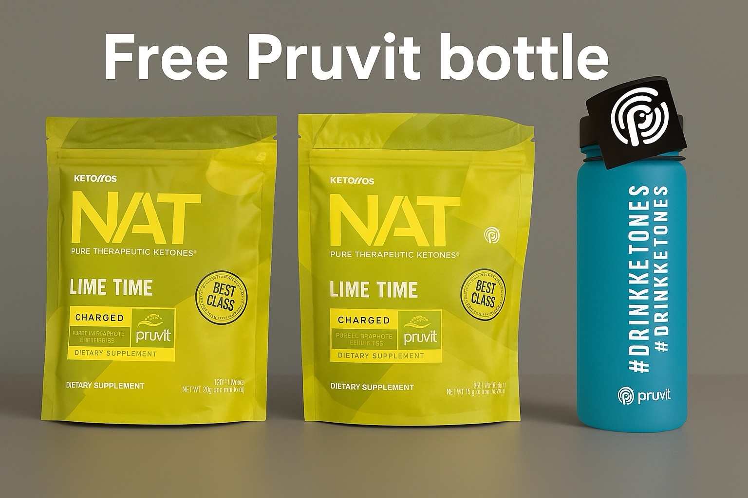 🔥Pruvit Keto OS NAT Ketones 40 Packets Charged -FREE SHIPPING- Lime ...