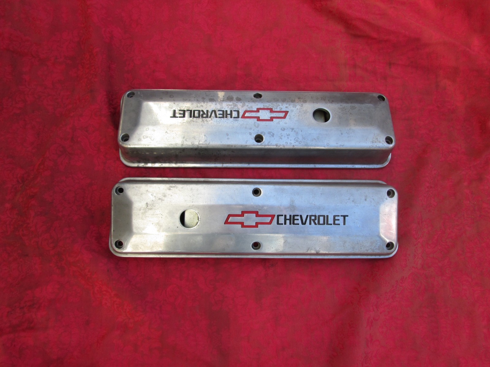 SB Chevy Valve Covers 2 Piece Design Tops 283 305 327 350 V8 GM Proform ...