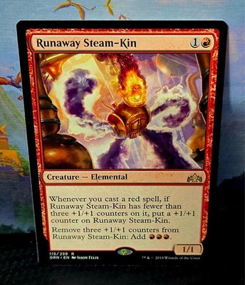 magic the gathering - Runaway Steam-Kin - Elemental - Rare - Red ...