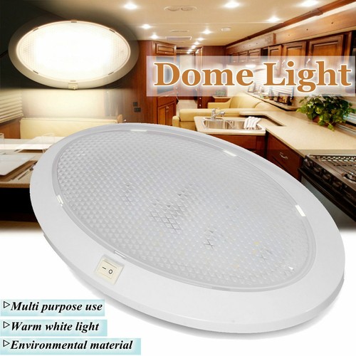 Led Ceiling Fixture Round Dome Reading Light For Camper Trailer Marine ...