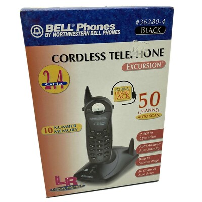 Northwestern Bell Phones Cordless Telephone Excursion iBlack NEW 50 ...