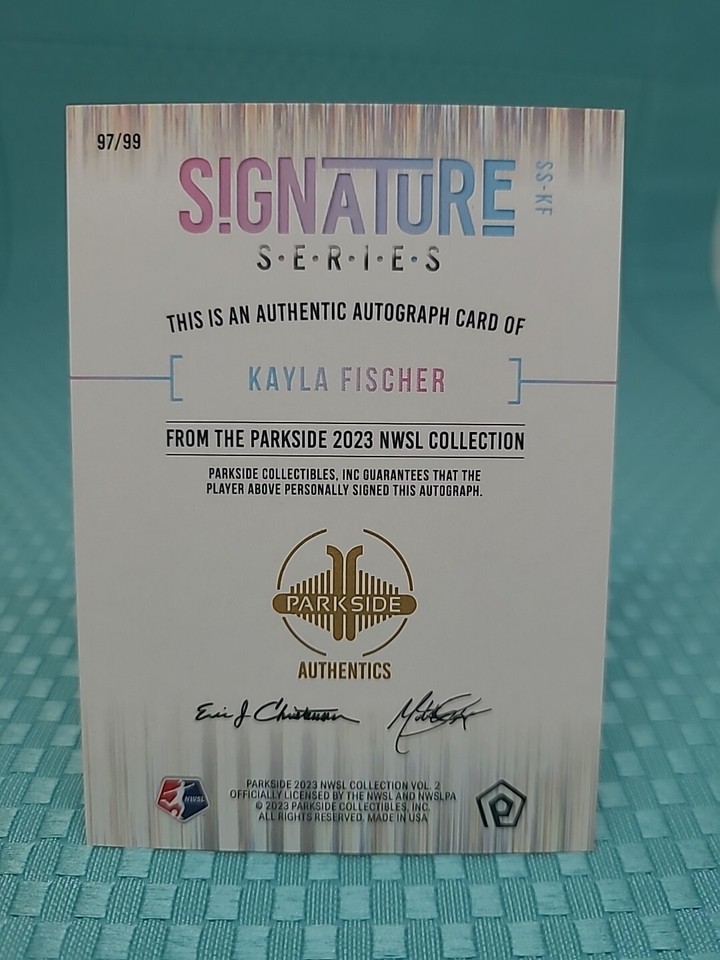 2023 NWSL Parkside Volume 2 Red Hex Signature Series Kayla Fischer SS ...