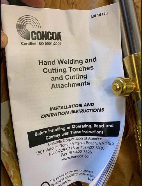 CONCOA Cutting Torch 9500 Series 8229516-01-1 for sale online | eBay