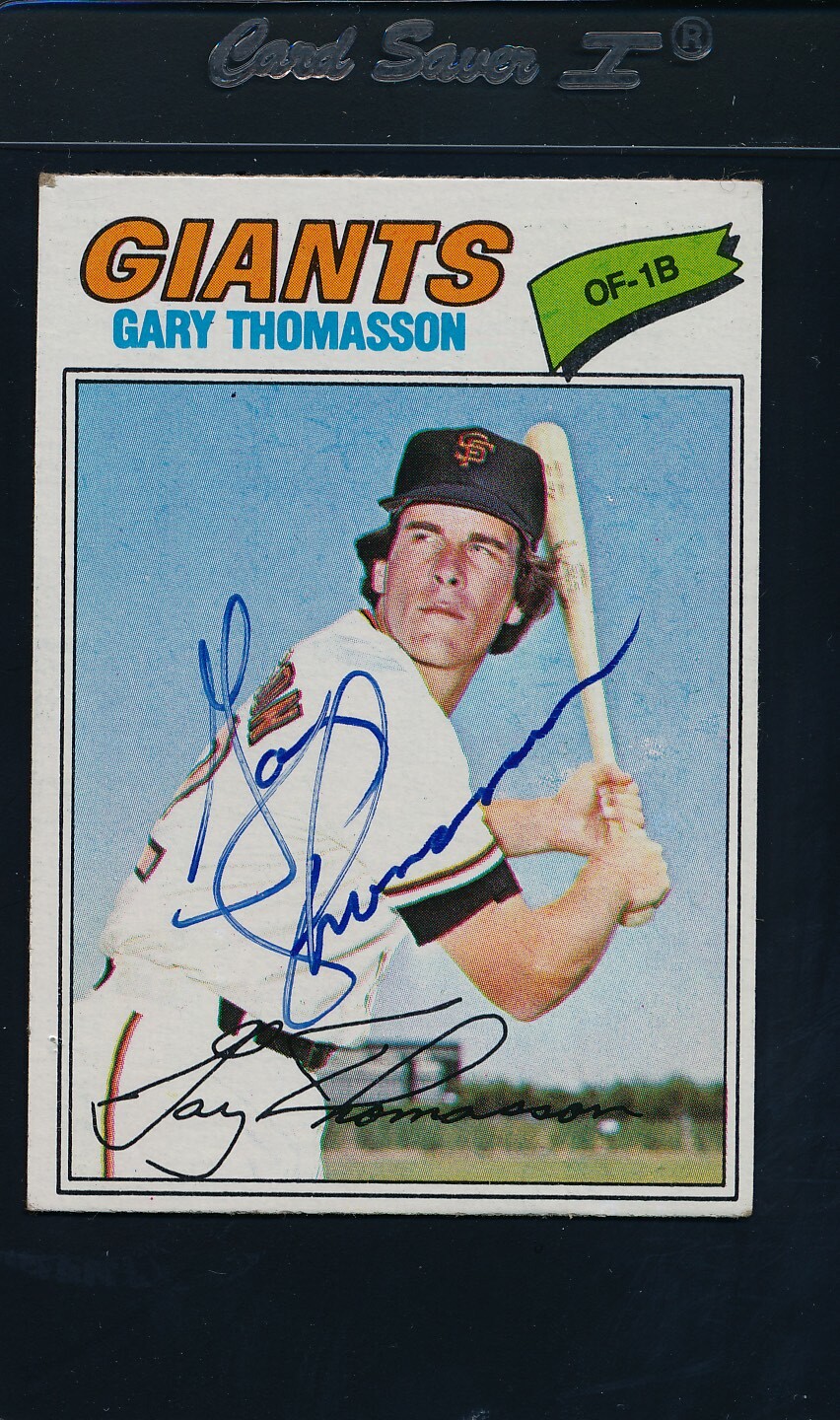 1977 Topps #496 Gary Thomasson Giants Signed Auto *6651 | eBay