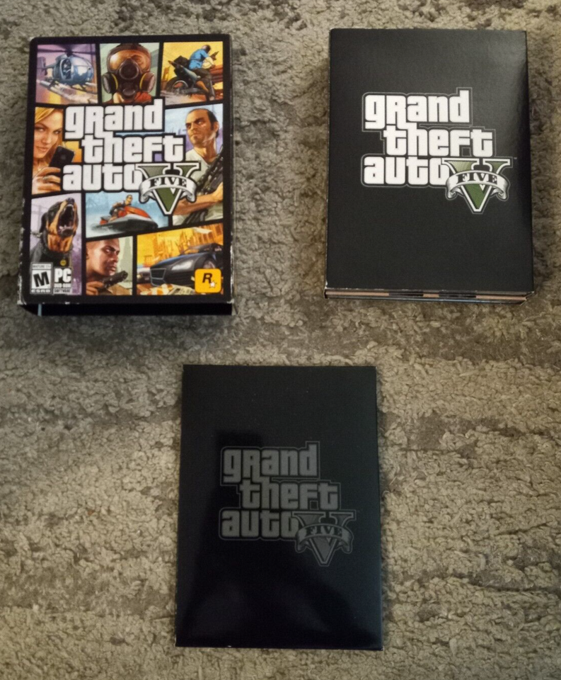 Grand Theft Auto V Five GTA V for PC DVD-ROM 7 Discs Complete In Box ...