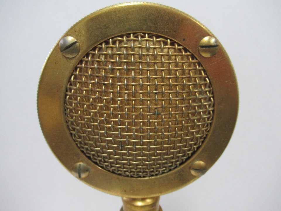 Vintage Astatic Golden Eagle Desk Microphone No plug 12" tall Untested ...