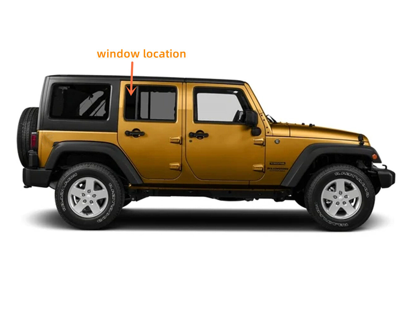 Passenger Rear Vent Glass Window OEM For 2008-2017 Jeep Wrangler,2018 ...