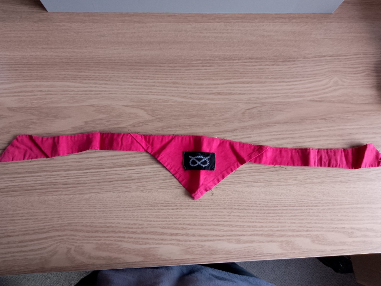 Vintage Girl Guide 1970's red neckerchief with Staffordshire knot sew ...