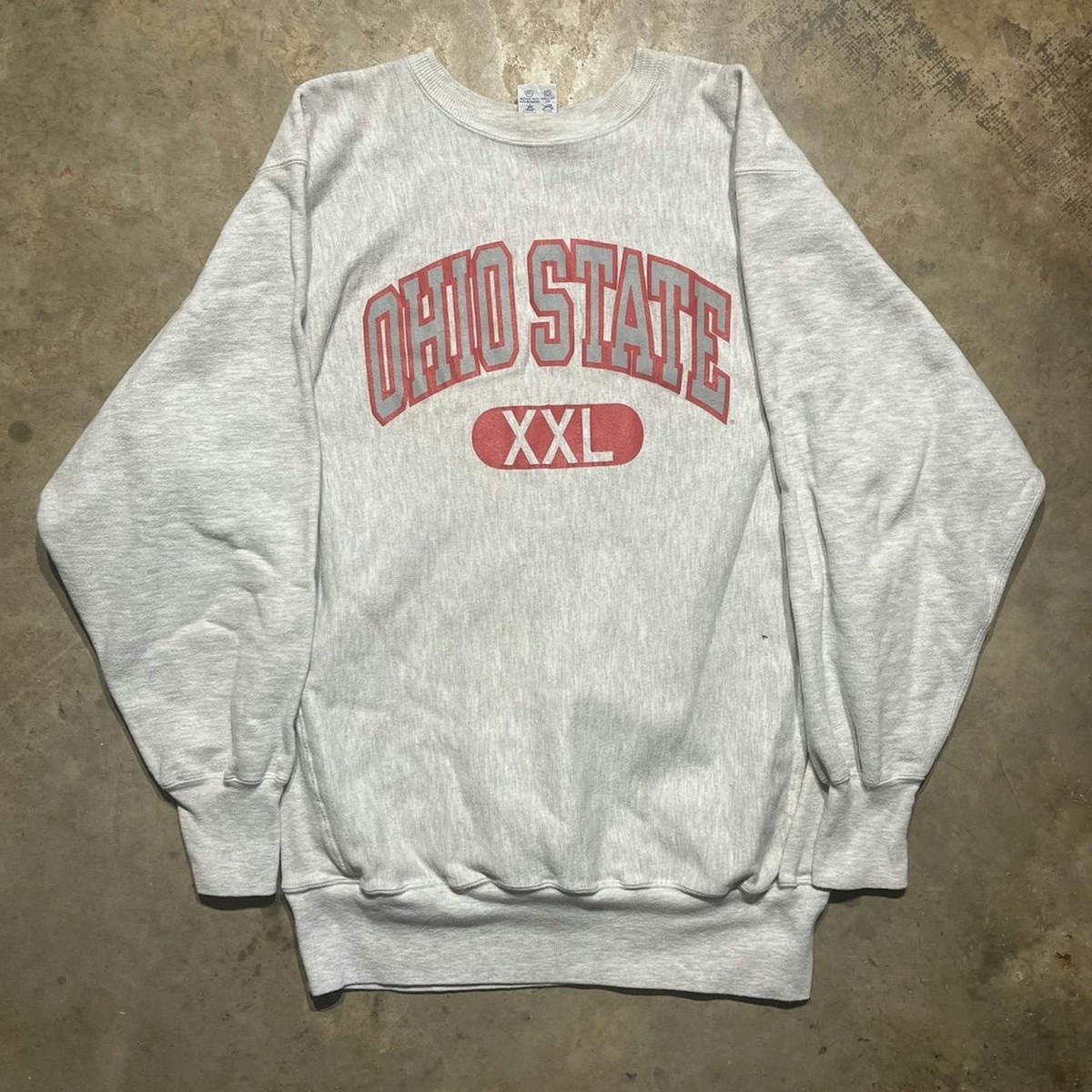 Vintage 90s Ohio State Champion Grey Reverse Weave Vintage 90s Ohio State Champion Grey Reverse Weave