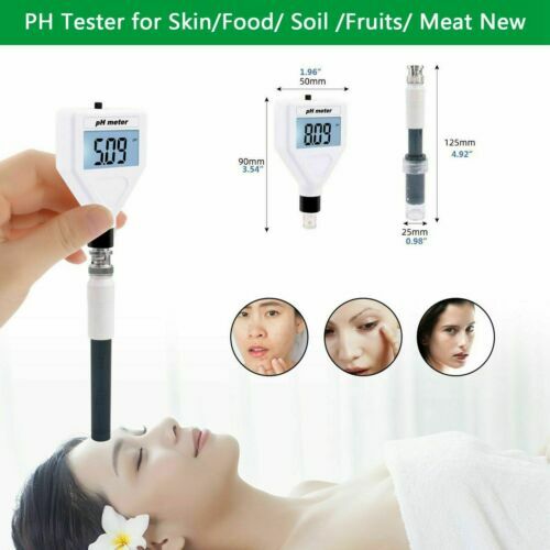 0-14PH Digital LCD PH Measure Pen PH Tester for Skin Food Soil Fruits ...