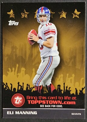 2009 Topps ToppsTown Gold #TTT2 Eli Manning New York Giants | eBay